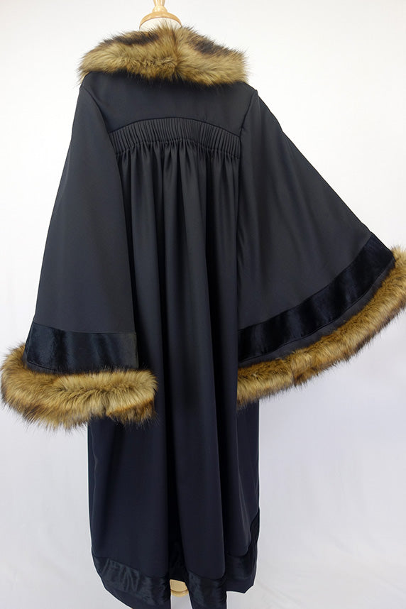 Buy Velvet and Faux Fur Mayoral Robe, Black Velvet on Black Base Online ...